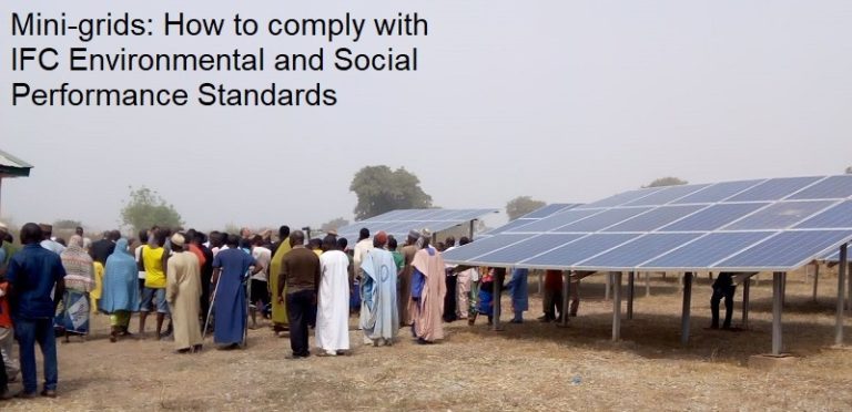 Developing solar PV mini-grids to IFC Environmental and Social ...